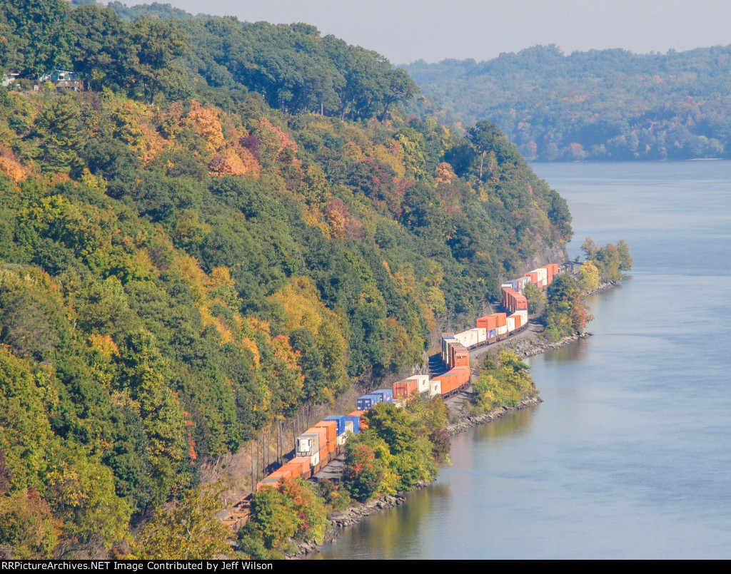 Snaking north through the curves